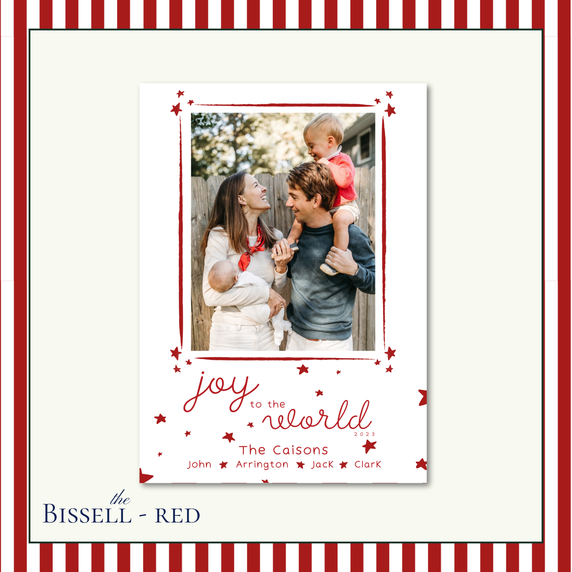 Bissell Holiday Card | Vertical | Red – Elise Campbell Design